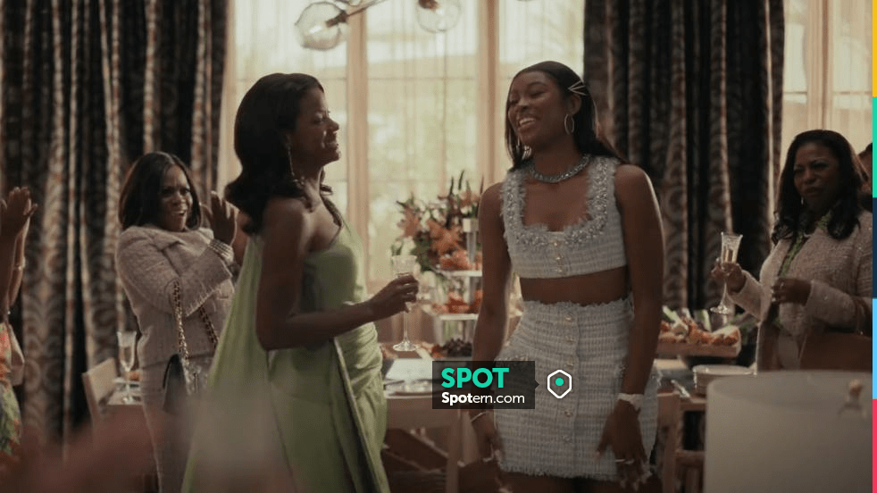 Balmain Tweed Mini Skirt worn by Hilary Banks (Coco Jones) as seen in ...