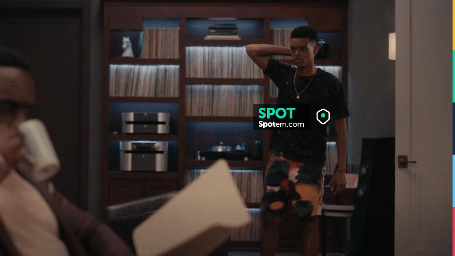 Stone Island Splatter Effect Logo T-Shirt worn by Will Smith (Jabari ...