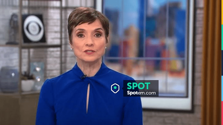 Donna Morgan Knotted Crepe Sheath Dress worn by Catherine Herridge as ...