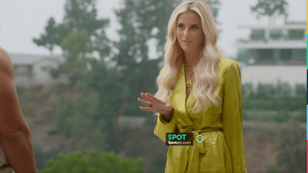 HyPeach Lime Blaz­er Dress High Shine worn by Emma Hernan as seen in ...