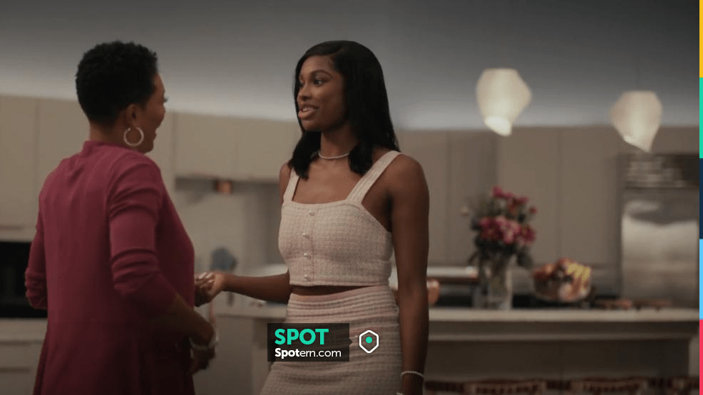 Sandro Fancy Tweed Skirt worn by Hilary Banks (Coco Jones) as seen in ...