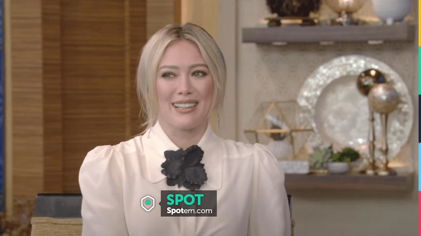Zimmermann Blou­son Shirt worn by Hilary Duff as seen in LIVE with ...