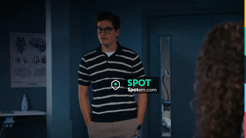 Ted Baker Cromer Stripe Print Cotton Polo worn by Jesse Mills (Justin ...