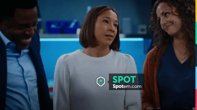 Sea Wool Sweater worn by Sarah Truong (Mayko Nguyen) as seen in Hudson ...