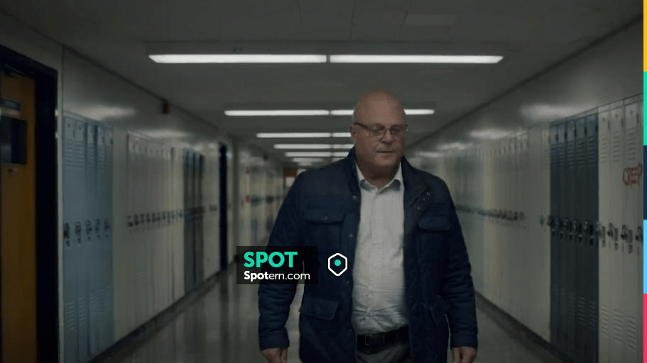 Cole Haan Mixed Me­dia Quilt­ed Jack­et worn by Scott Corbett (Michael ...