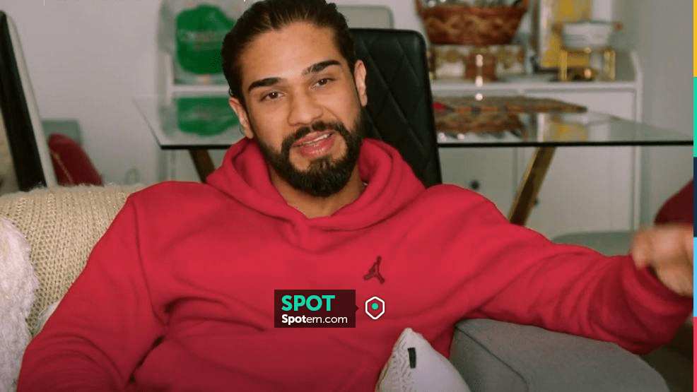 Jordan Es­sen­tials Fleece Pullover Hood­ie worn by Shreyas Mehta as ...