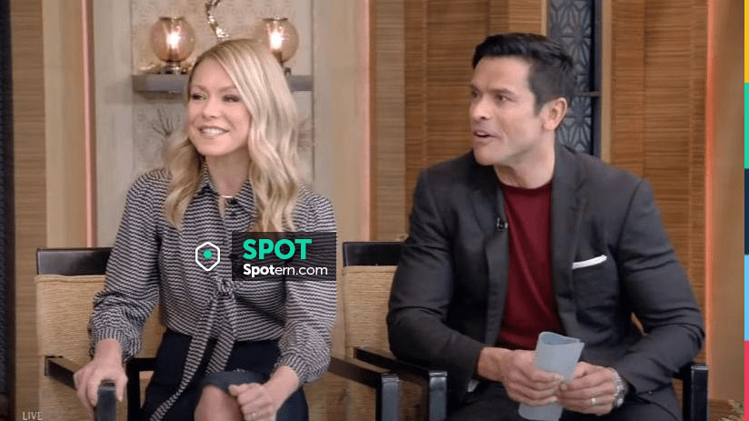 Saint Laurent Lavalliere Neck Blouse worn by Kelly Ripa as seen in LIVE ...