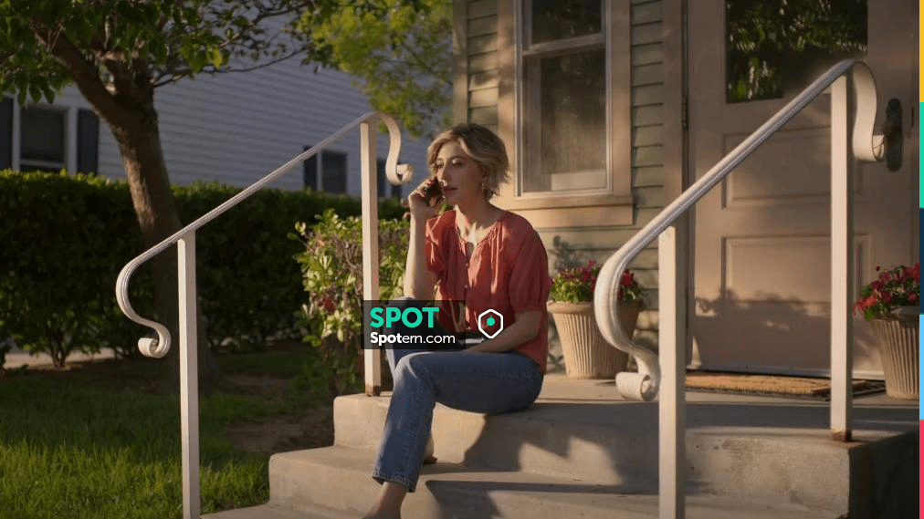 Universal Thread Puff Short Sleeve Button-Front Blouse worn by Grace ...