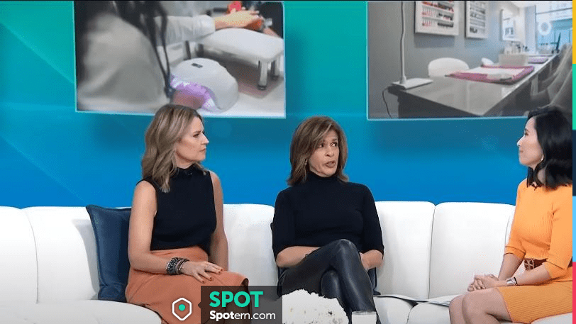 Joseph Blomfield Paneled Leather Midi Skirt worn by Savannah Guthrie as ...