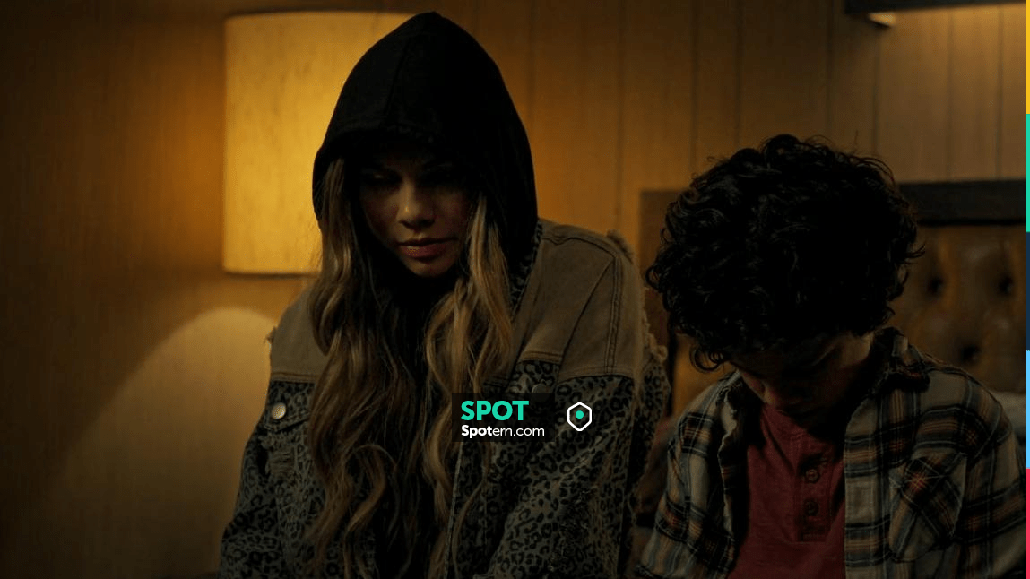 POL Clothing Leopard Denim Jacket worn by Blake Navarro (Bella Shepard ...