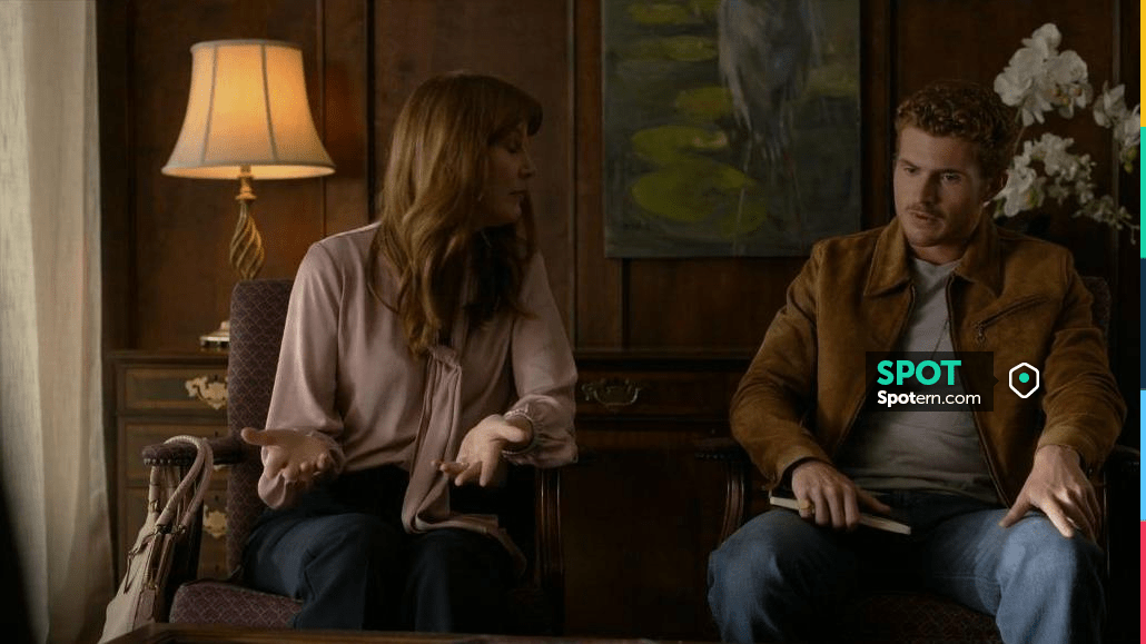 Veste en daim brut non doublé Schott Duke portée par Liam Sadusky (Jake ...