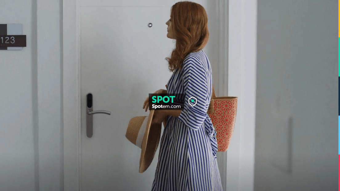 Zara Striped Linen Blend Dress worn by Rachel Coldwater (Gillian Saker ...