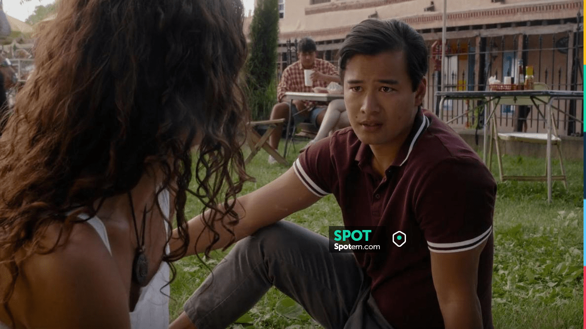 Asos Tipped Pique Polo Shirt worn by Ethan Chao (Jordan Rodrigues) as ...