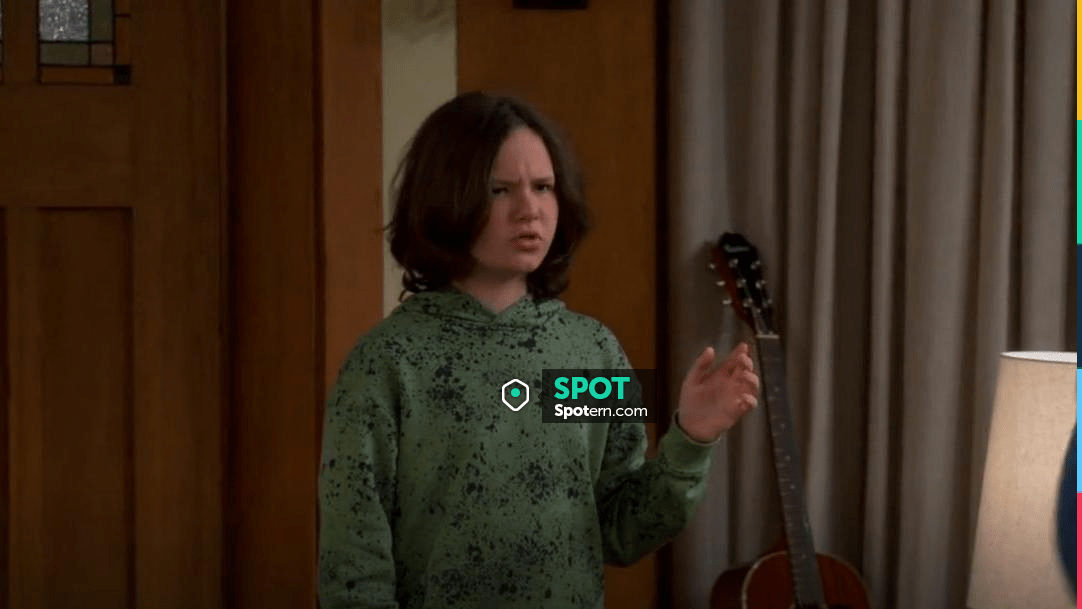 Hoodie in Green/splatter Print worn by Grover Johnson(Hank Greenspan ...