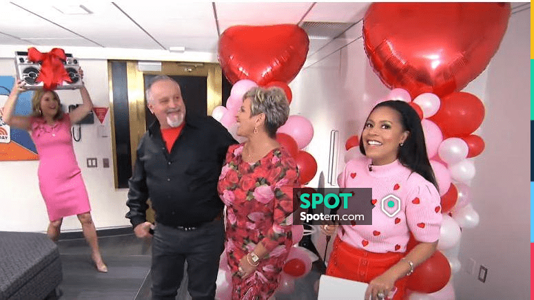 English Factory Heart Sweater worn by Sheinelle Jones as seen in Today ...