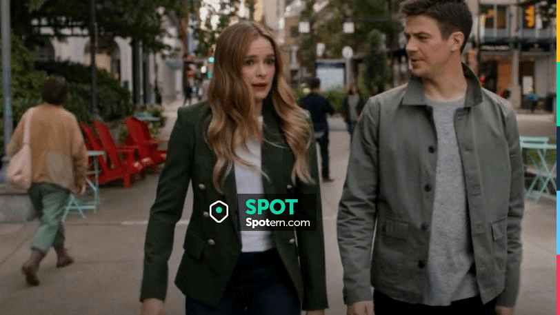 L'Agence Kenzie Blazer in Dark Moss worn by Caitlin Snow (Danielle ...