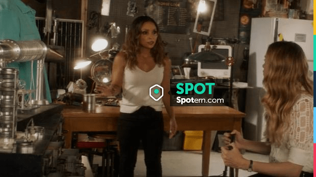 Club Monaco V-Neck Cashmere Tank worn by Cecile Horton (Danielle ...