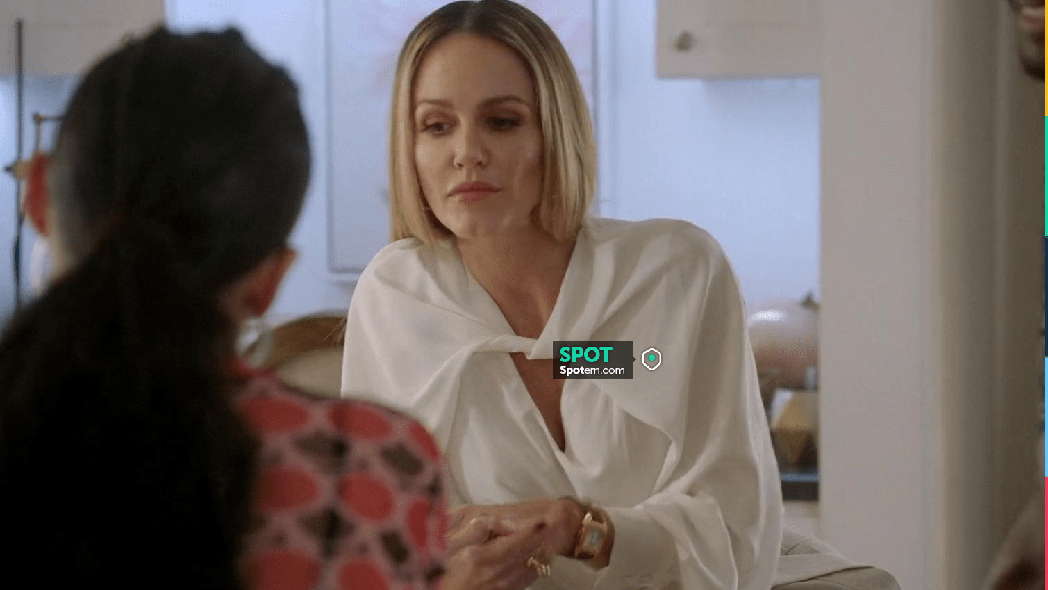 Jason Wu Twist Front Cutout Silk Blouse worn by Laura Fine-Baker (Monet ...