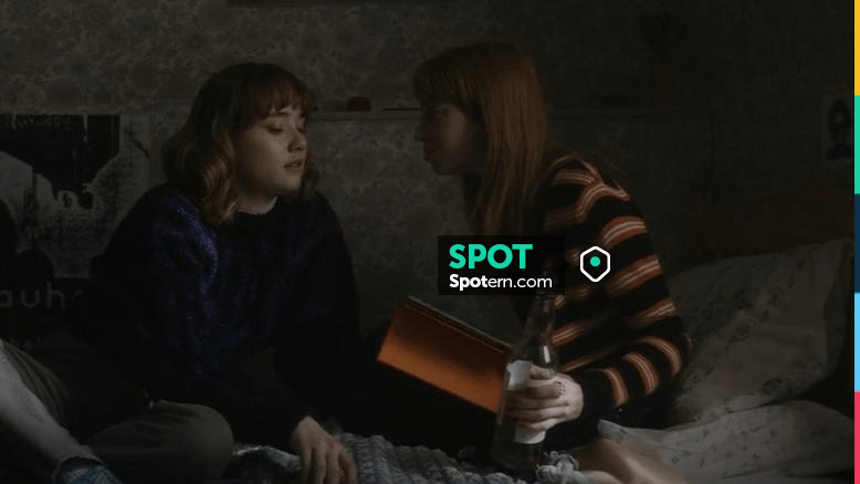 Asos Col­lu­sion Boxy Cardi­gan in Black with Orange Stripe worn by ...