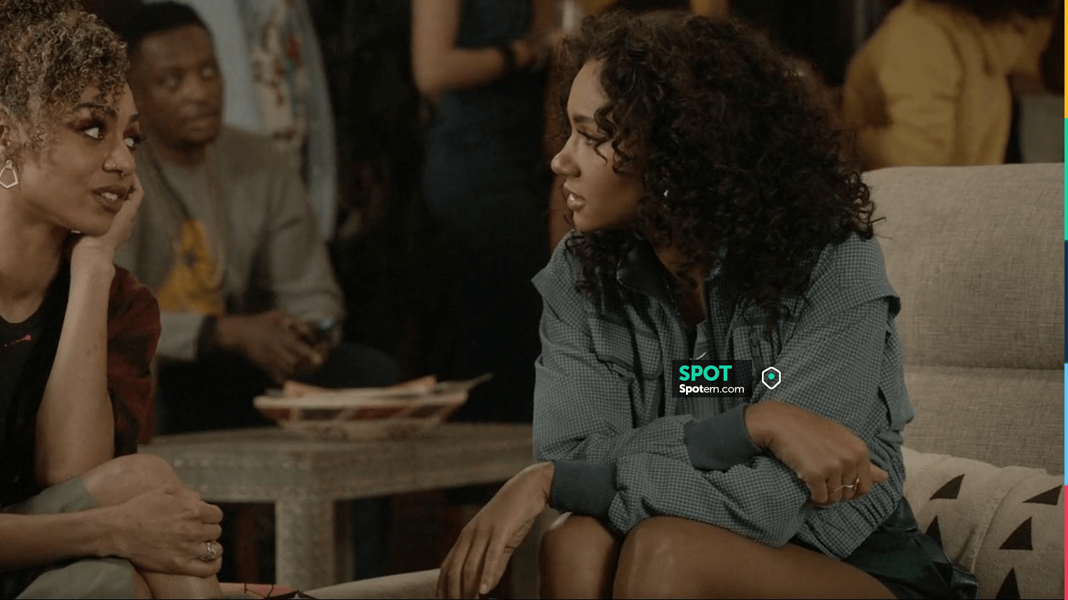 Free People Forty Love Jacket worn by Layla Keating (Greta Onieogou) as ...