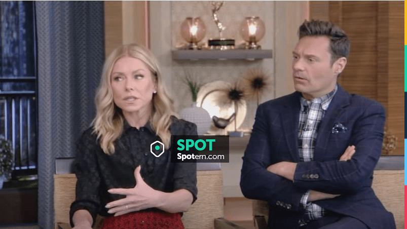 Saint Laurent Shirt in Matte and Shiny Silk worn by Kelly Ripa as seen ...