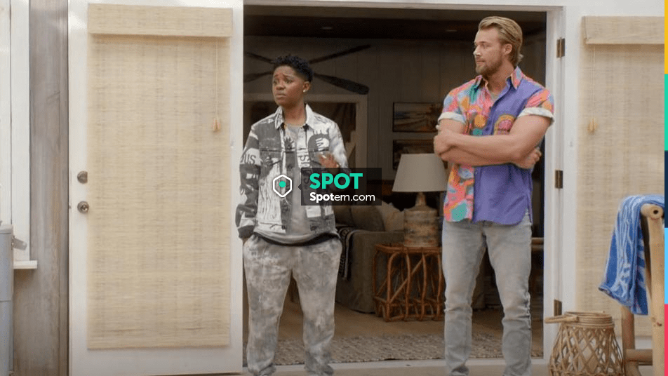 Off-White x Pablo Tomek Printed Denim Jacket worn by Tamia 'Coop ...