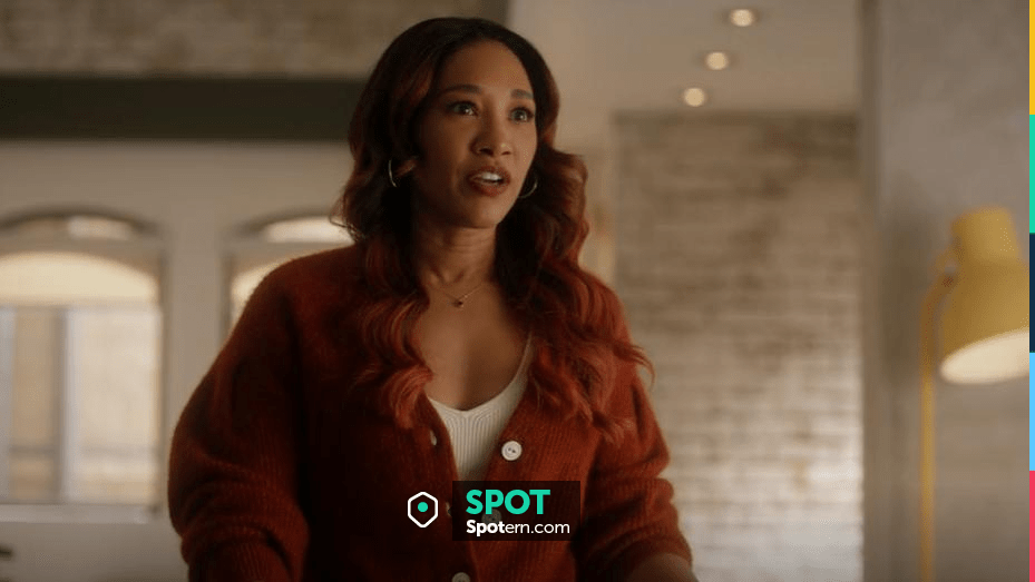 Rag & Bone Liana Cardigan in Rust worn by Iris West-Allen (Candice Patton) as seen in The Flash ...