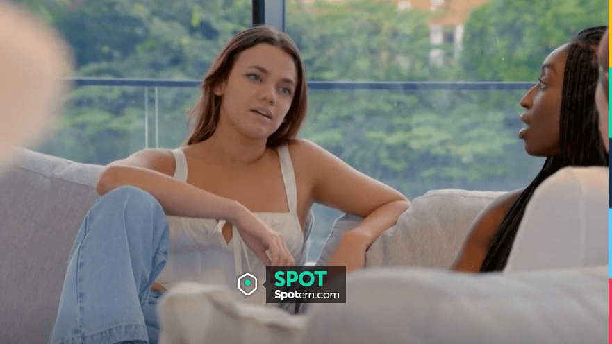 Perfect Stranger Son­nie Corset Top White worn by Jasmine Absolom as ...