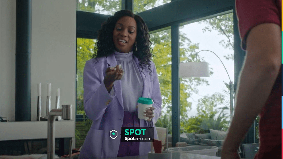 Sandro Purple Suit Blazer worn by Sloane Mitchell (Enuka Okuma) as seen ...