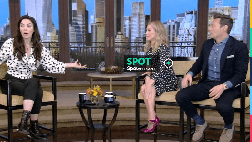 Dolce & Gabbana Polka Dot Cady Sheath Dress worn by Kelly Ripa in LIVE ...