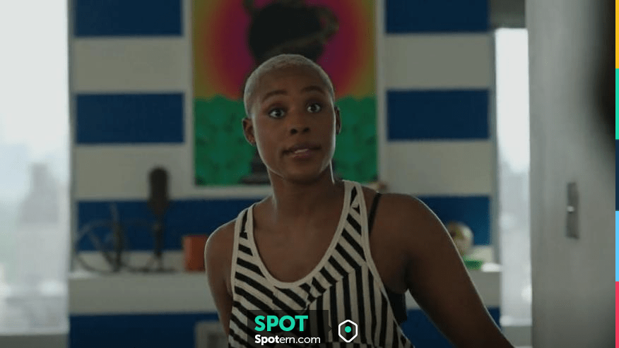 Rick Owens Striped U-neck Vest worn by Tye (Jerrie Johnson) as seen in ...