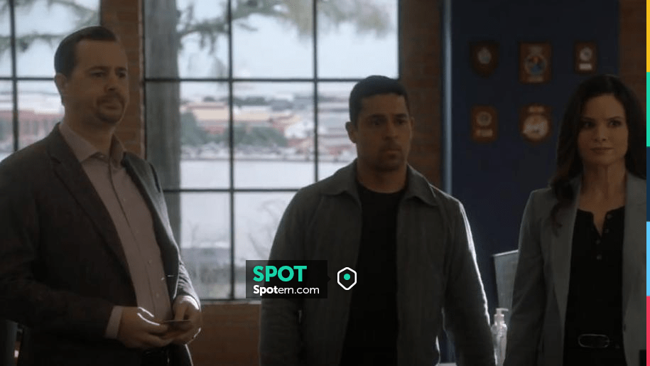 Anthracite Ivan Boiled Wool Zip Jack­et worn by Nick Torres (Wilmer ...