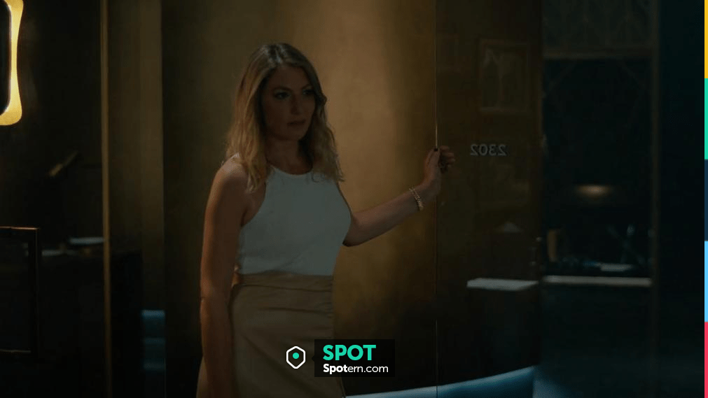 Nanushka Malorie Ruched Skirt worn by Caroline (Ari Graynor) as seen in ...