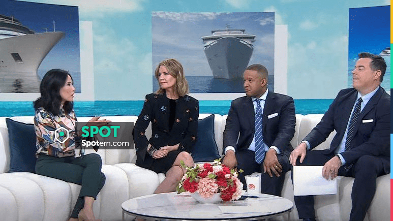 Ted Baker Corah Supernatural High Neck Blouse worn by Vicky Nguyen as ...