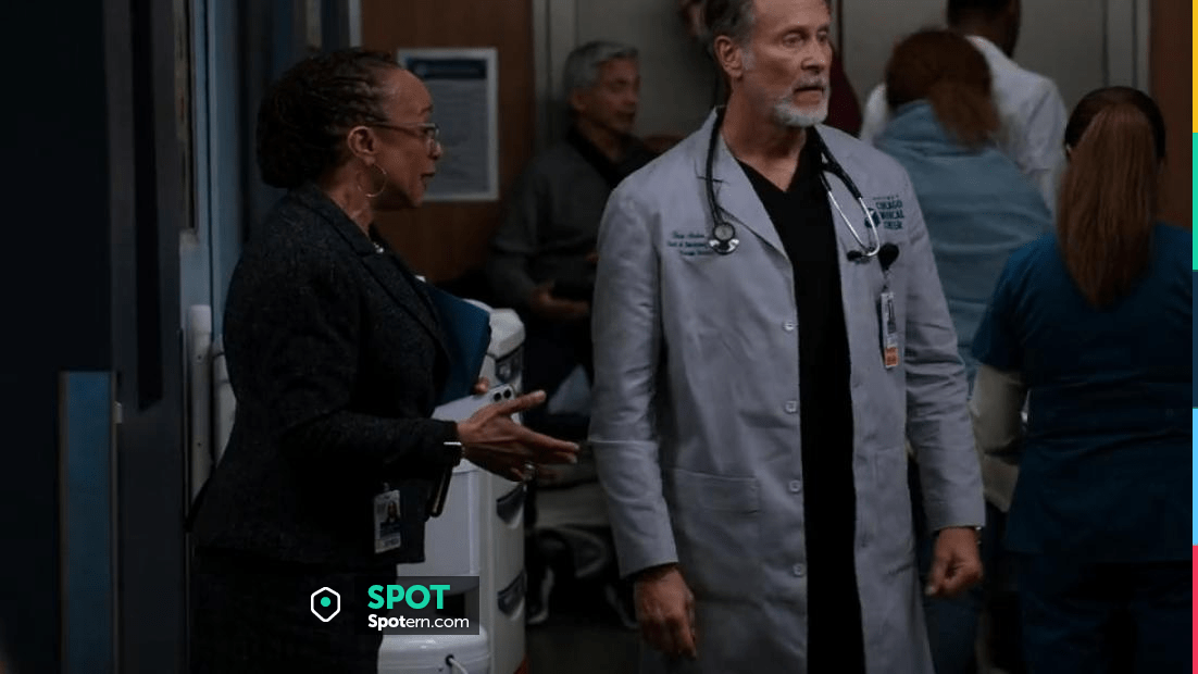 St. John Metal­lic Eye­lash Tweed Dress worn by Sharon Goodwin (S ...