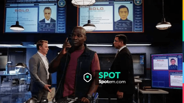 Black Zip Vest Jacket worn by Dembe Zuma (Hisham Tawfiq) as seen in The ...