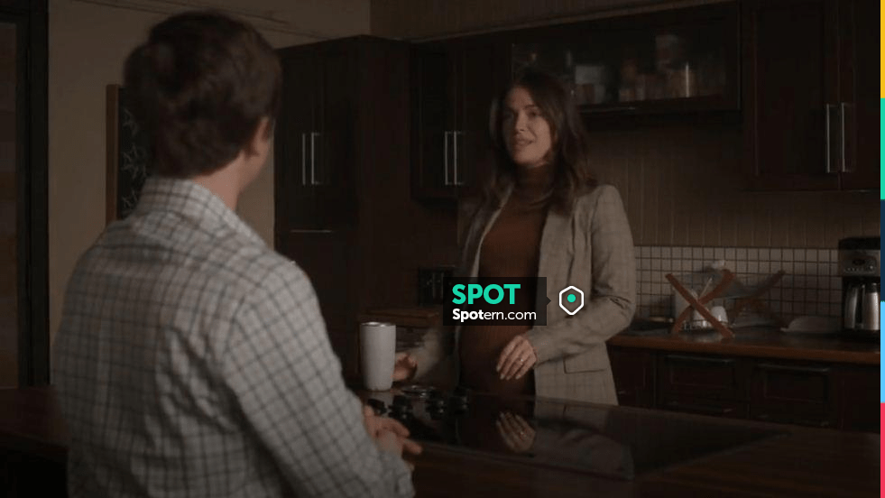 Sandro Ja­da Check sin­gle-Breast­ed wool-blend Blazer worn by Lea ...