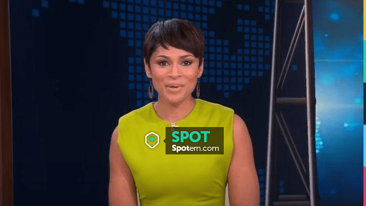 Zara Shoulder Pad Draped Dress worn by Jericka Duncan as seen in CBS ...