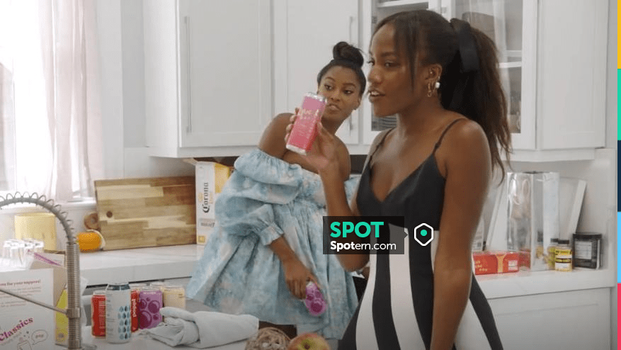 Carolina Herrera Con­trast Pan­el Minidress worn by Gabby Prescod as ...