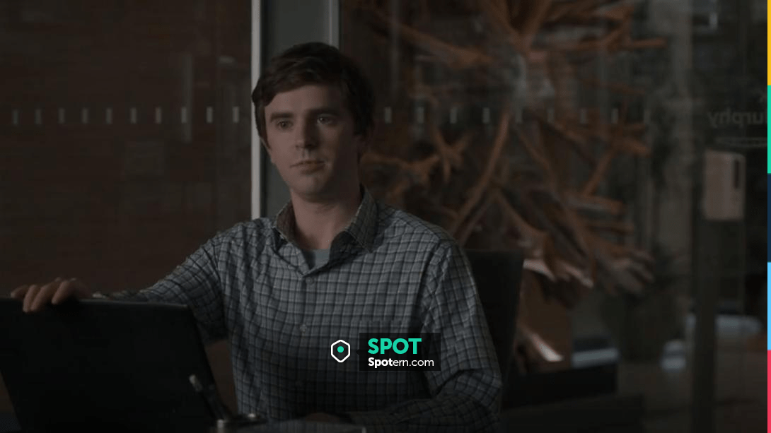 Peter Millar Penrose Performance Poplin Blue Shirt worn by Dr. Shaun ...