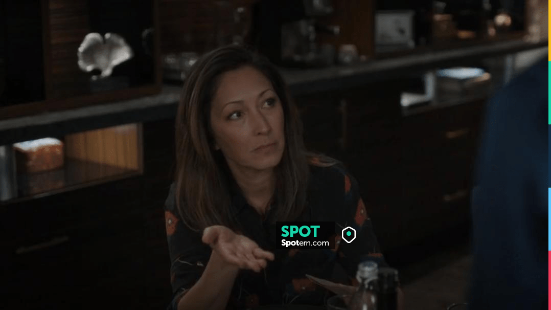 Equipment Leonee Print Silk Button-Up Shirt worn by Dr. Audrey Lim ...