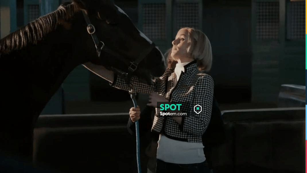 Miu Miu Single Breasted Gingham Jacket worn by Birdie Nicoletti (Sarah ...