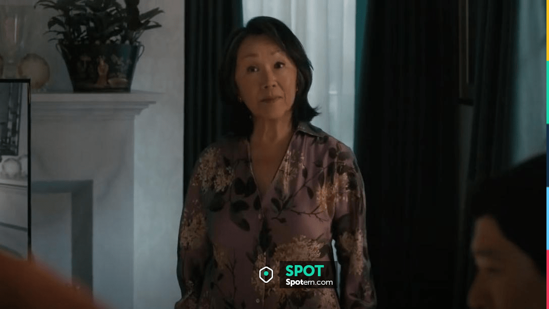 Vince Silk LIlac Blouse worn by Grace Hill (Freda Foh Shen) as seen in ...