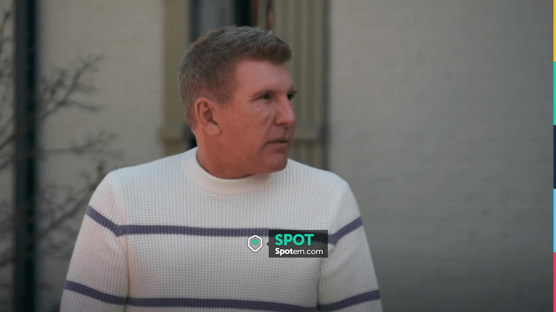 Theory Gary Crew Striped Cashton Sweater worn by Todd Chrisley as seen ...