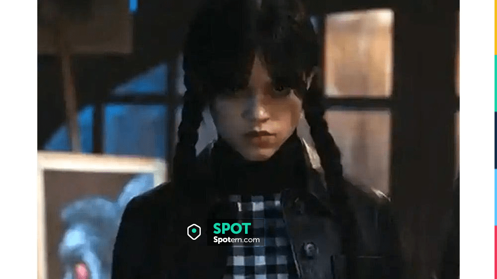 Leather Crop Jacket worn by Wednesday Addams (Jenna Ortega) in ...