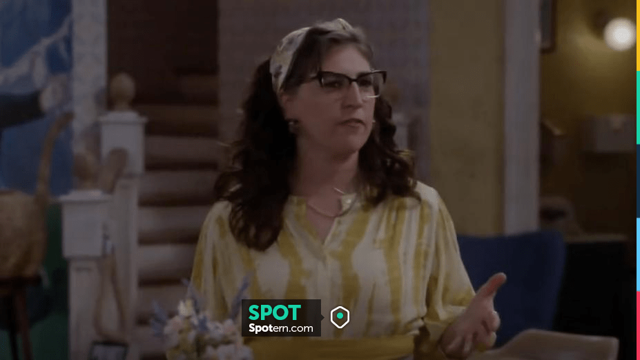 Ba & Sh Kenya Tie Dye Shirt Dress worn by Kat (Mayim Bialik) as seen in ...