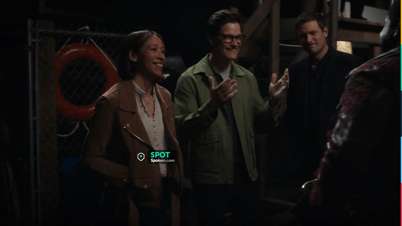 Blank NYC Cof­fee Bean Mo­to Jack­et worn by Sarah Truong (Mayko Nguyen ...