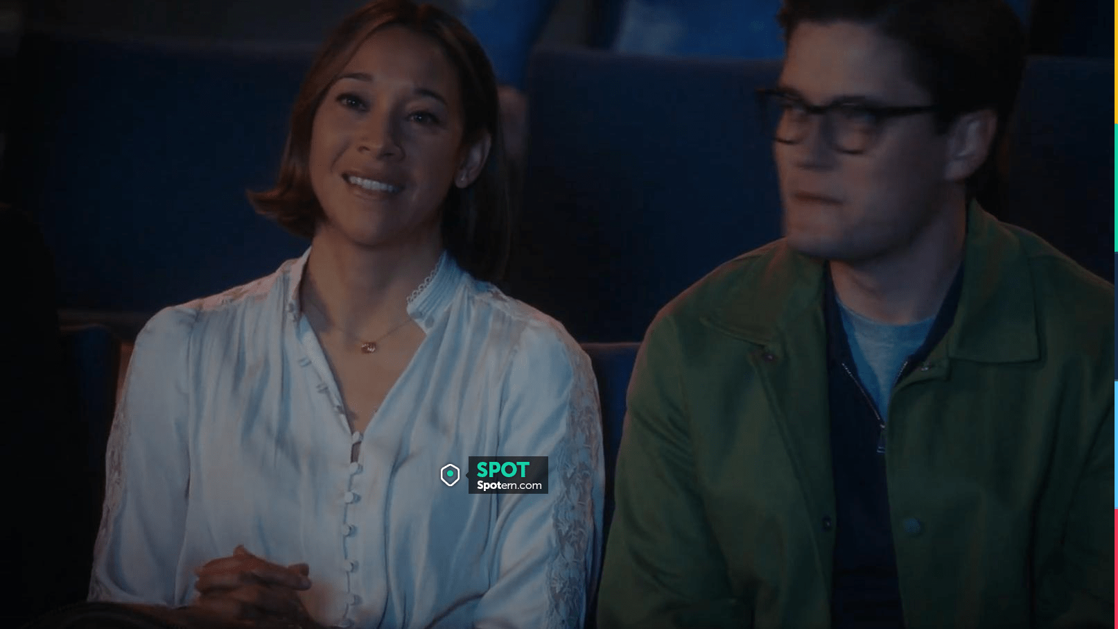 Forever New Jenna Satin Trim Detail Blouse worn by Sarah Truong (Mayko ...