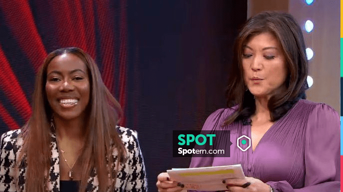 Current Air Pleated Button Front Blouse worn by Juju Chang as seen in ...