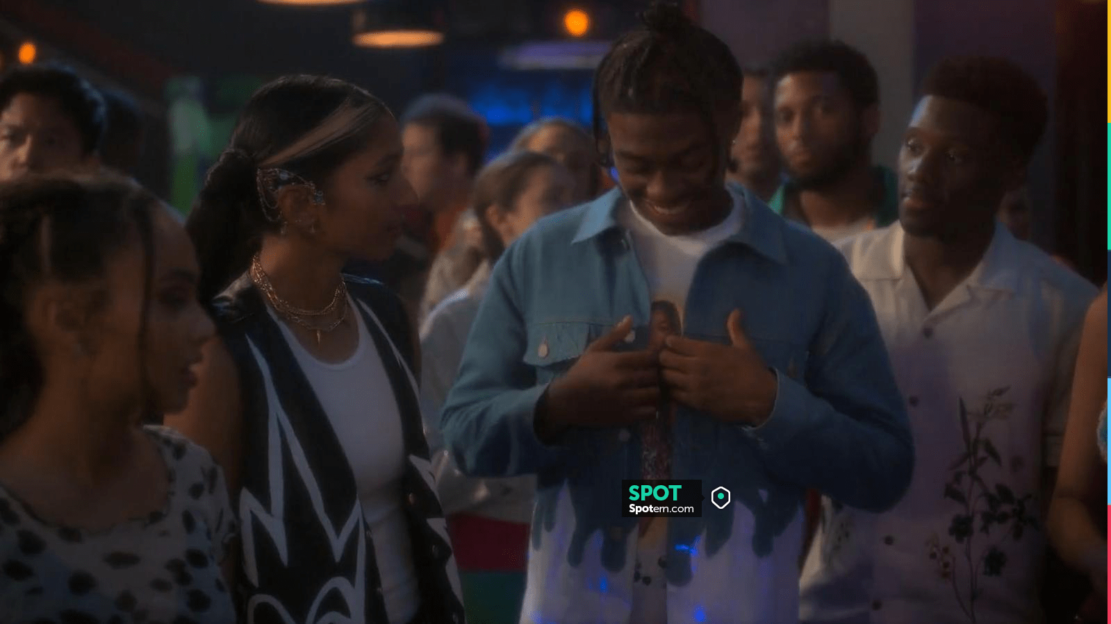 Neon Cowboys Light Up Flame Denim Jacket worn by Zeke (Ceyair J Wright ...